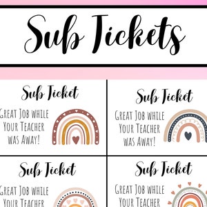 Substitute Report, While You Were Away, Groovy Themed, Boho, Substitute ...