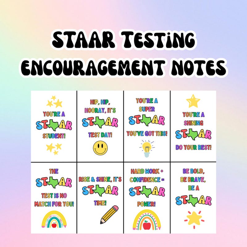 Test Encouragement Notes for Kids - Etsy