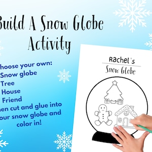 Build A Snow Globe Activity, Printable, Holiday, Christmas, Winter ...
