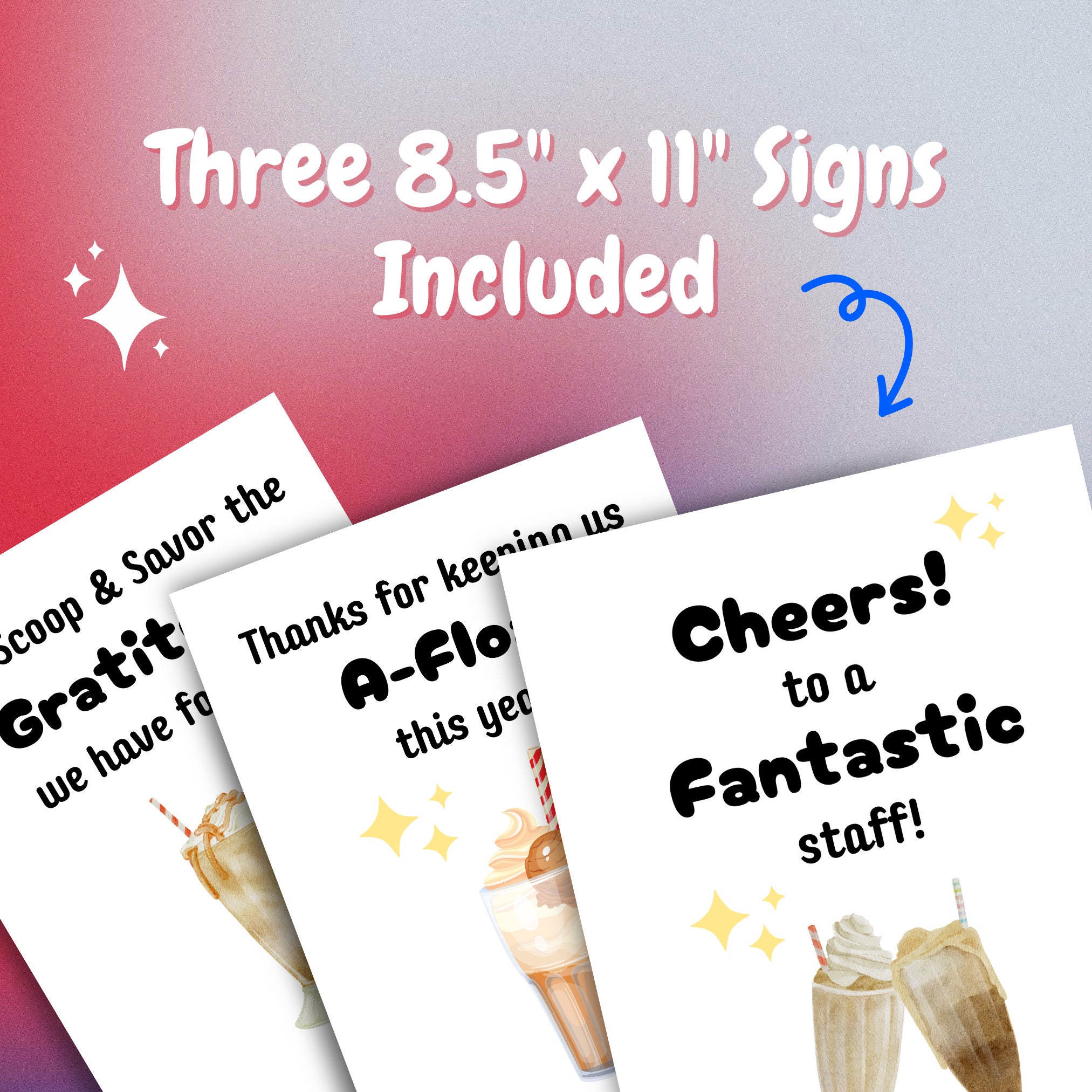 Root Beer Float Station Signs, Teacher Treat, Teacher Appreciation Week ...