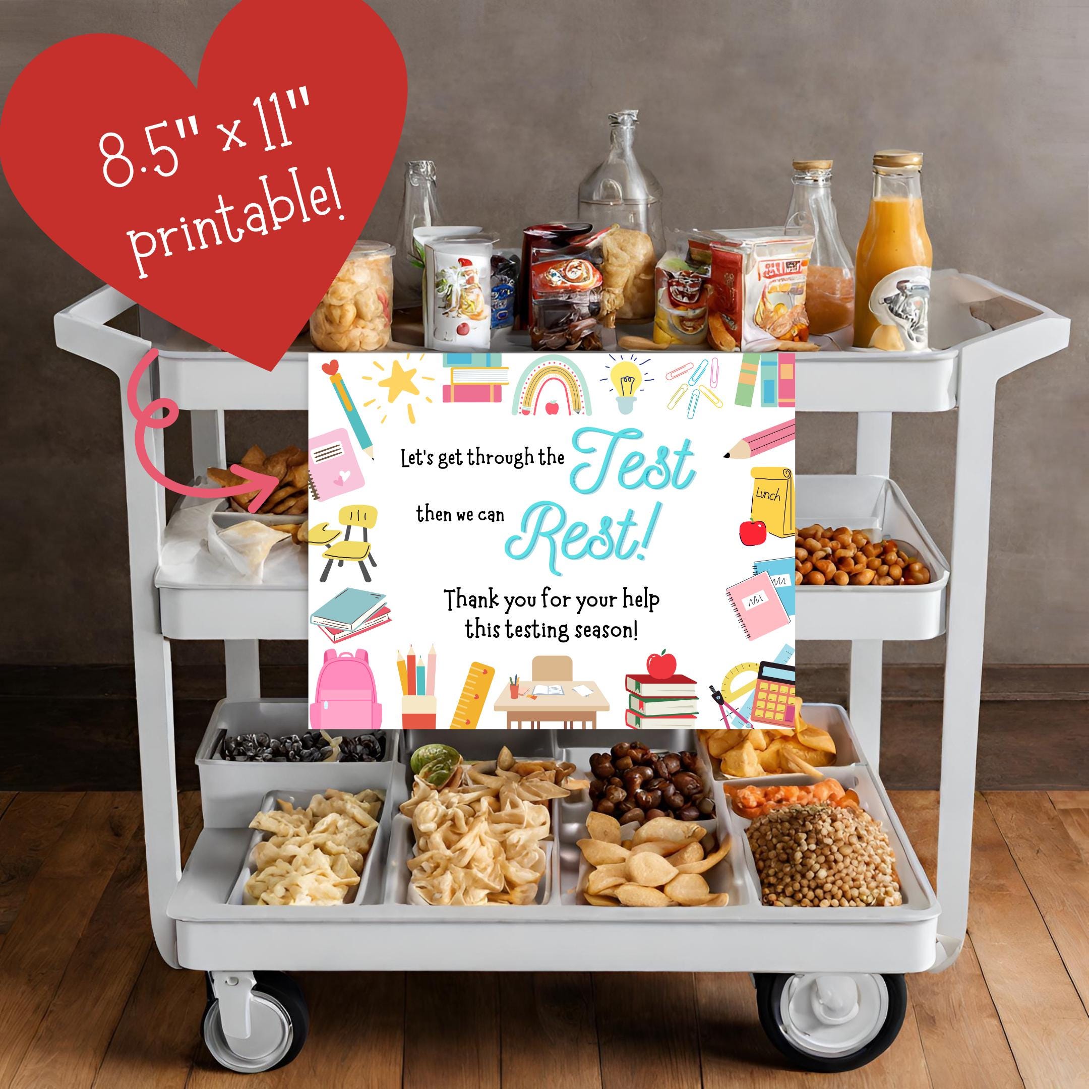 Snack Cart Sign, Teacher Appreciation Week, PTA, PTO, Teacher Snack ...