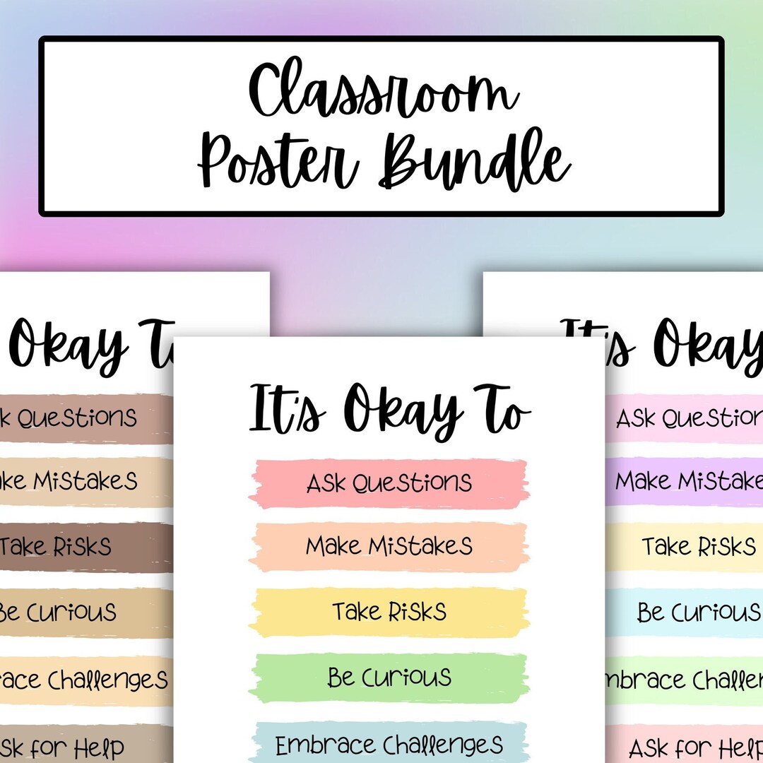 Classroom Poster, Positive Affirmations, Motivational Quote, Classroom ...