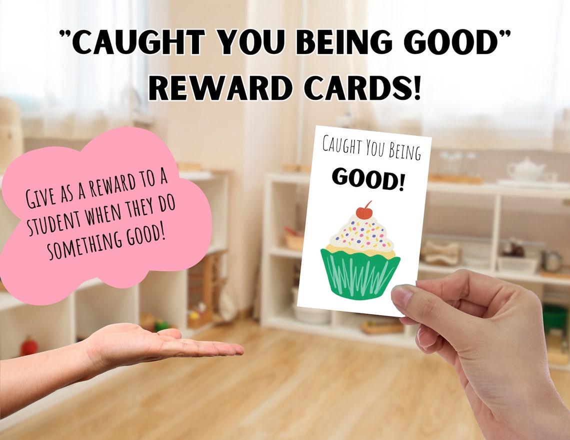Caught You Being Good Reward Cards, Reward Card for Students ...