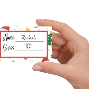 Christmas Party Game, How Many Kisses Guessing Game, Christmas, Holiday ...