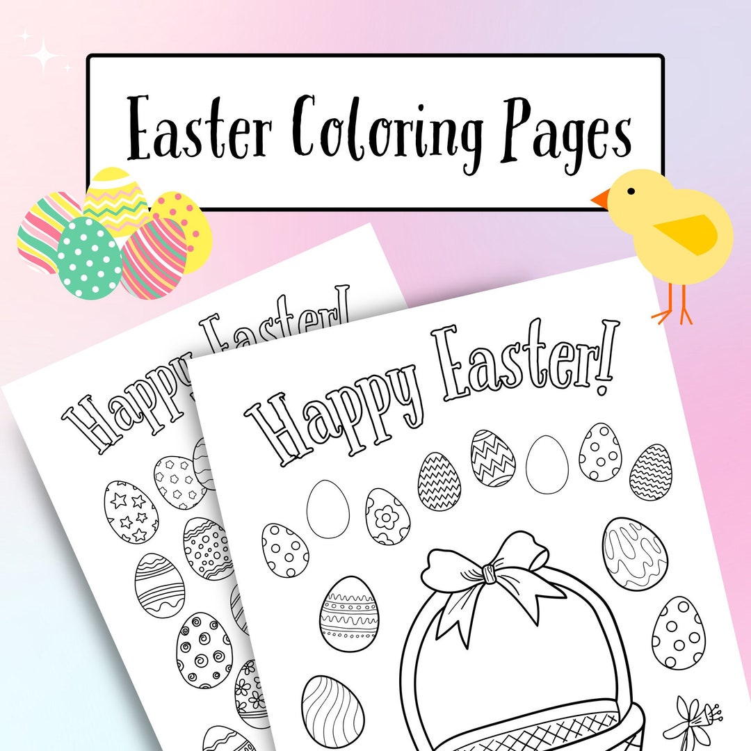 Easter Coloring Pages, 12 Pages Including Easter Egg Coloring Sheets ...
