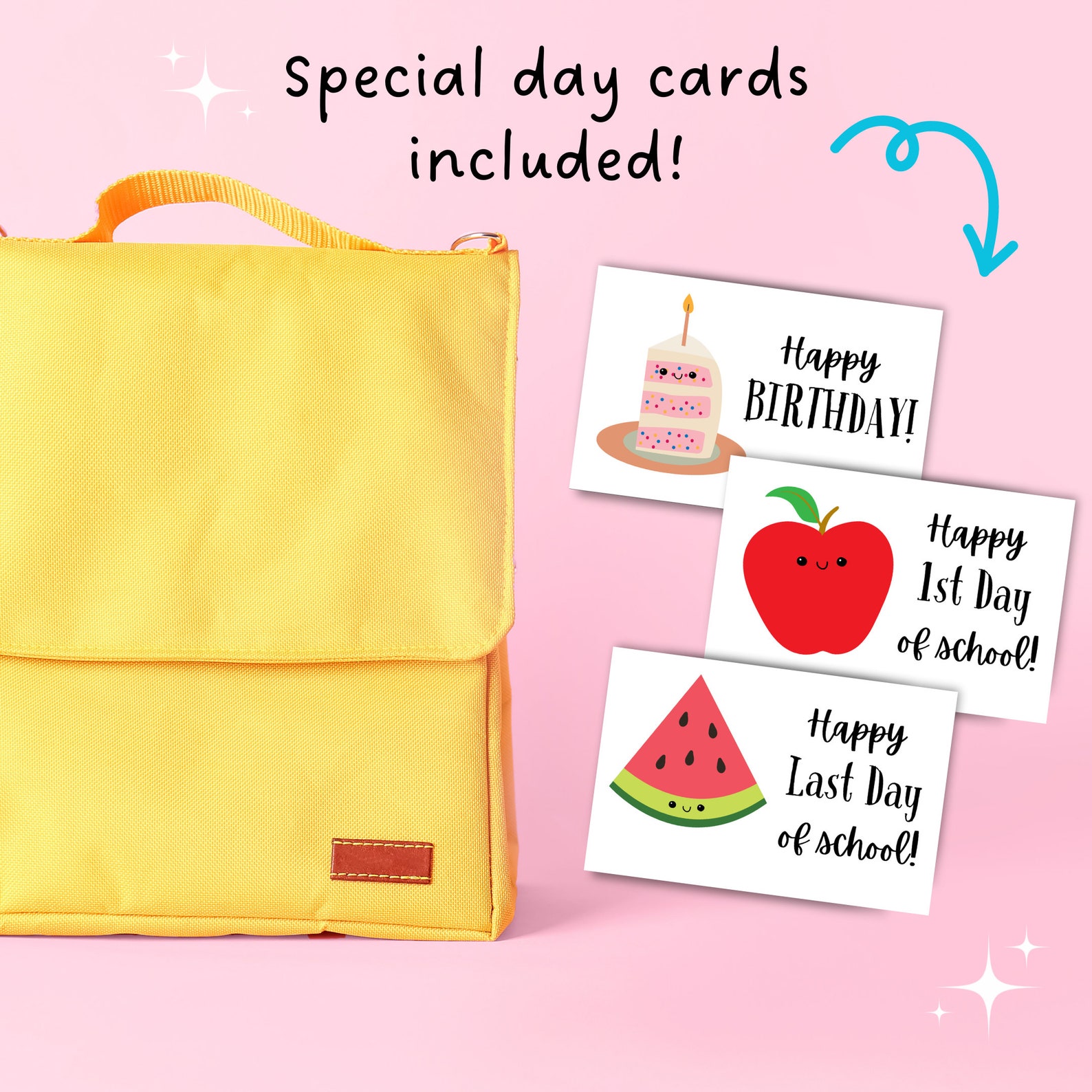 Lunch Box Notes, 45+ Lunch Bag Notes, Lunch Box Cards, Back to School ...