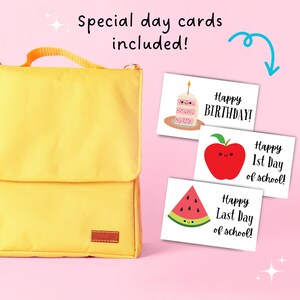 Lunch Box Notes, 45+ Lunch Bag Notes, Lunch Box Cards, Back to School ...