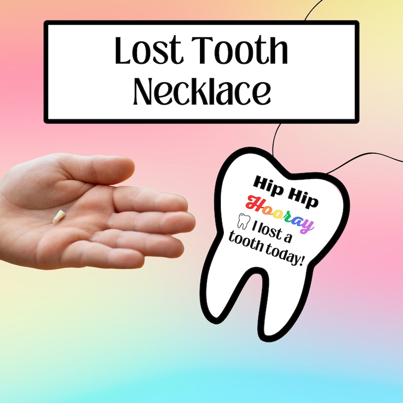 Lost Tooth Necklace, Printable, for School Nurses, Teachers ...