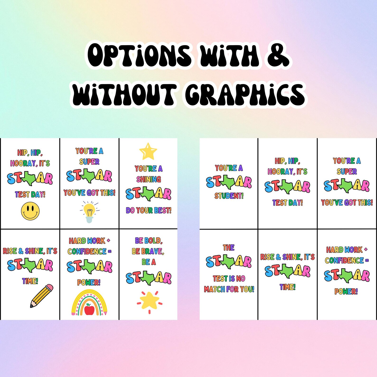 STAAR Testing Encouragement Notes, STAAR Testing Printable Snack Tags ...