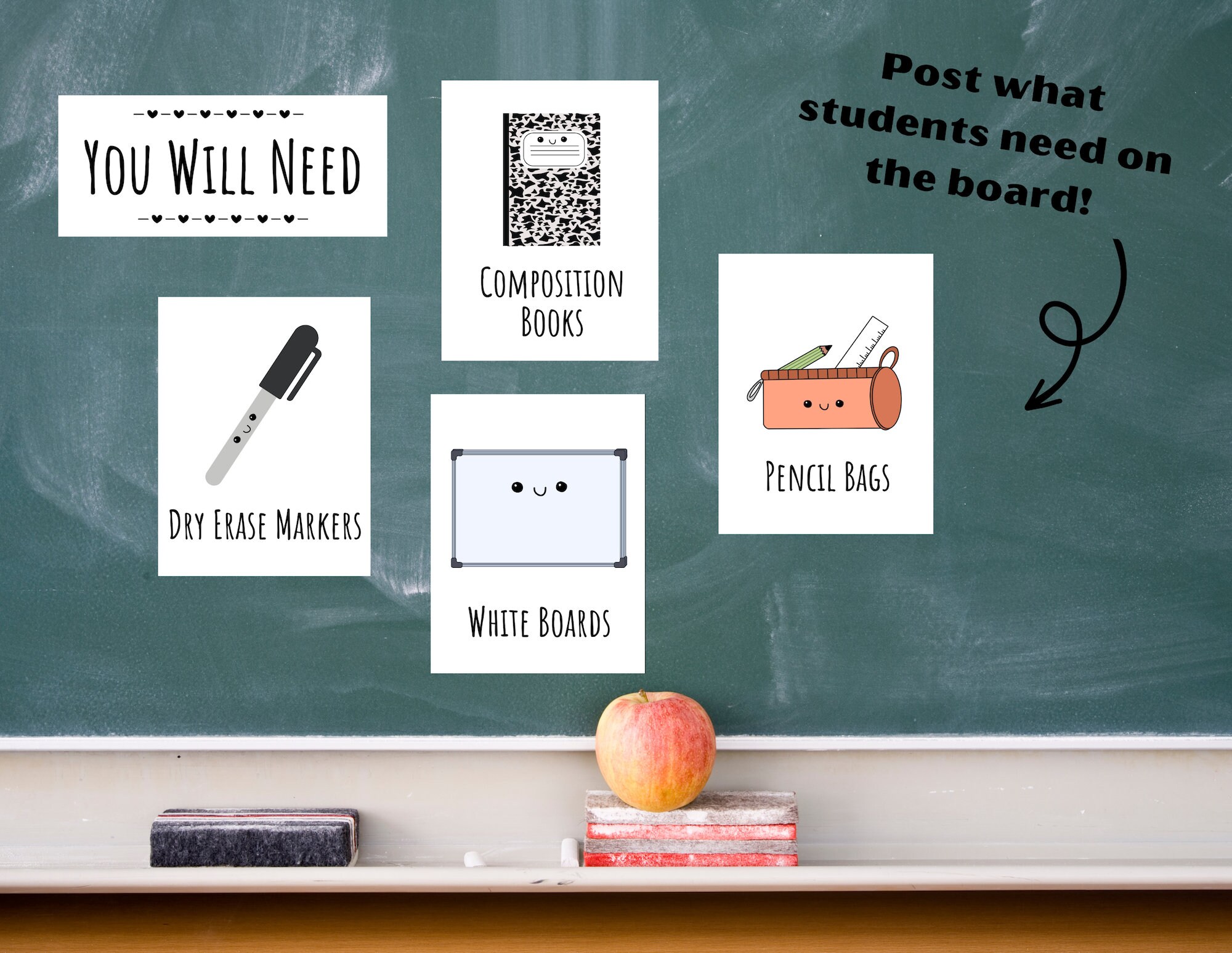 You Will Need Cards, Visual Supply Cards, Printable for White Board ...