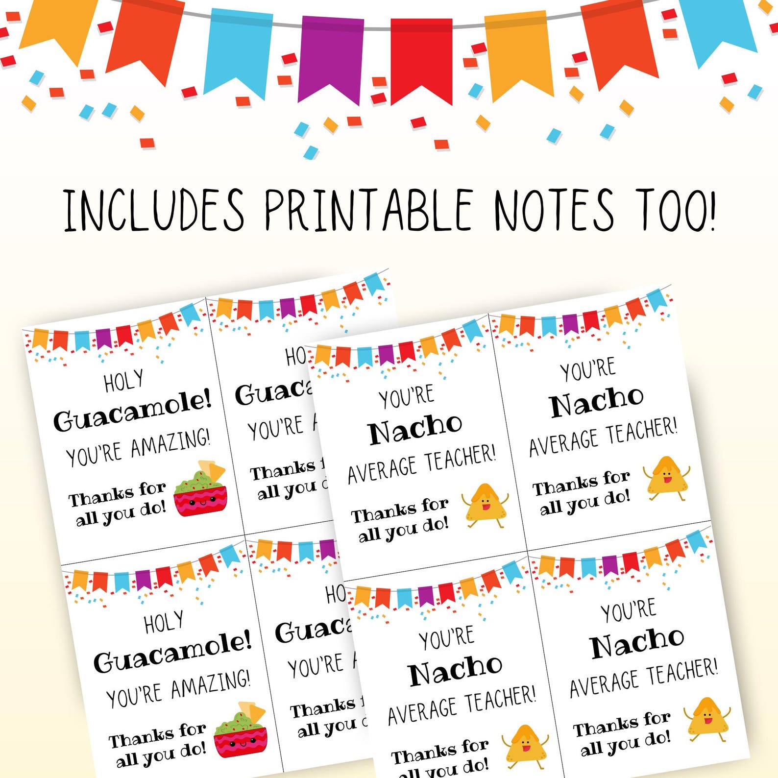 Nacho Bar Printable Signs, Tags, Teacher Appreciation Week, Nacho ...
