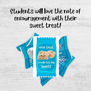 Testing Day Snack Tag, Classroom Treat Tag, Crispy Rice Treats, Good ...
