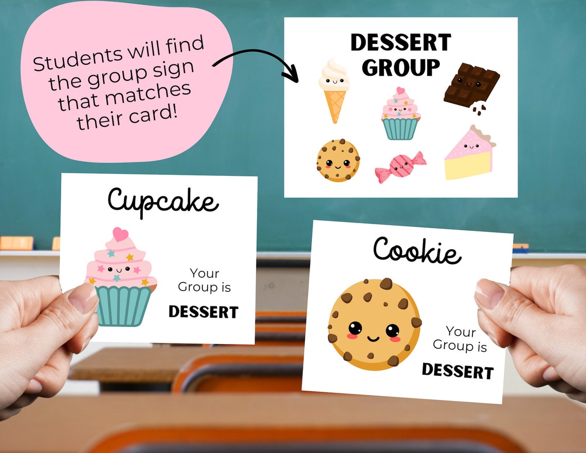 Group Matching Cards, Group Pairing and Matching Cards, for Classroom ...