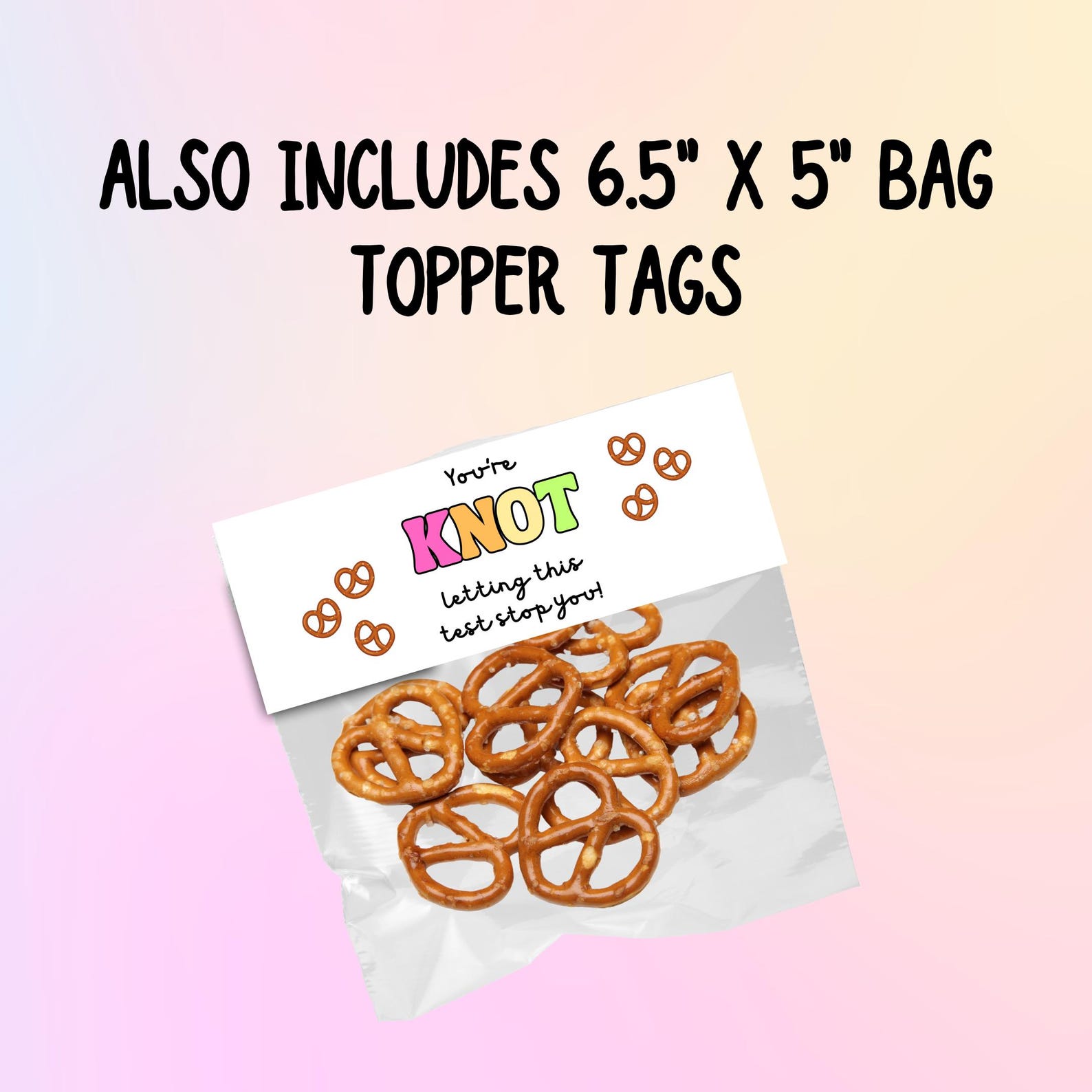 State Testing Snack Tags, Printable Snack Labels, Goody Bag Toppers for ...
