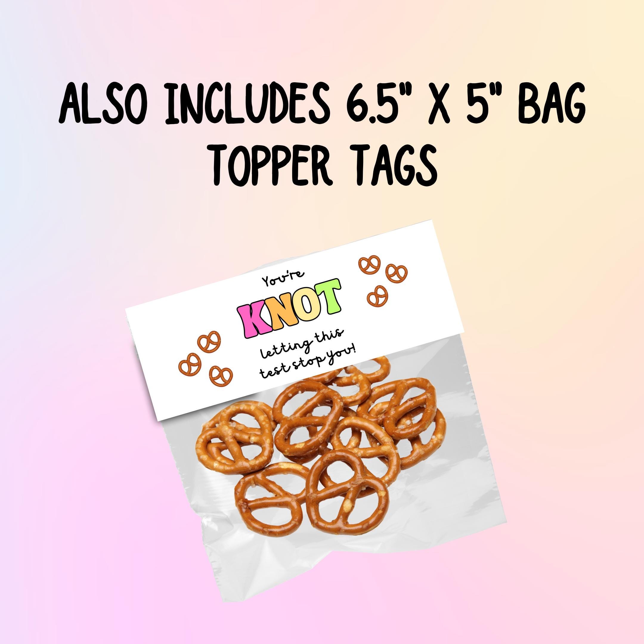 State Testing Snack Tags, Printable Snack Labels, Goody Bag Toppers for ...