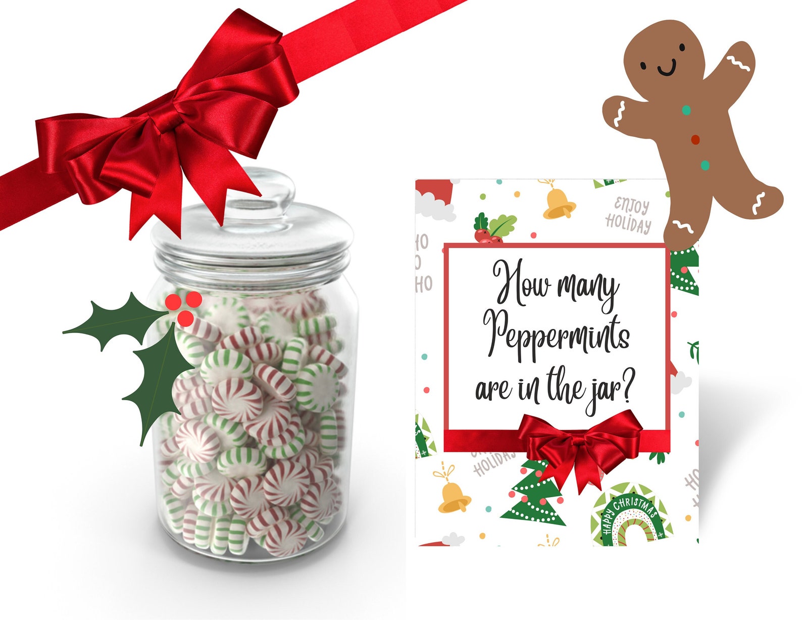 Christmas Party Game How Many Kisses Guessing Game - Etsy