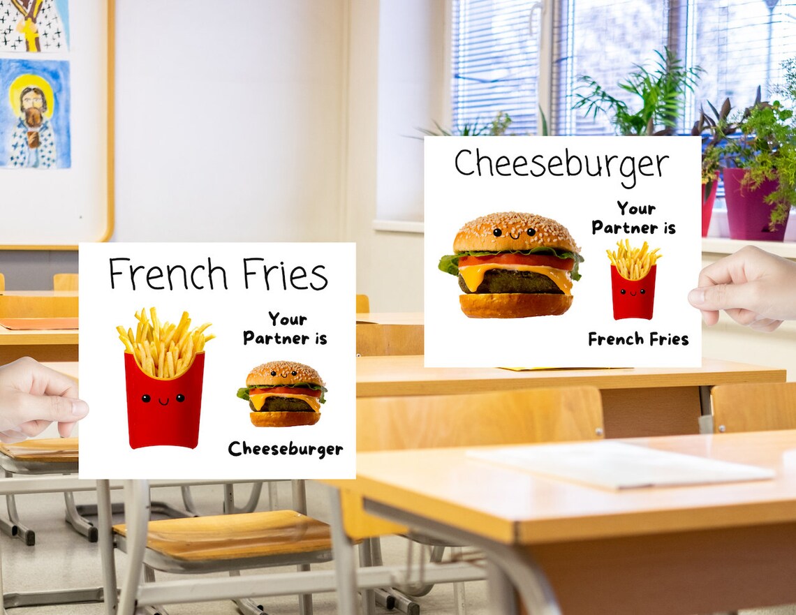 Partner Pairing Cards, Group Pairing and Matching Cards, for Classroom ...