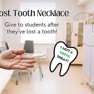 Lost Tooth Necklace, Printable, for School Nurses, Teachers ...