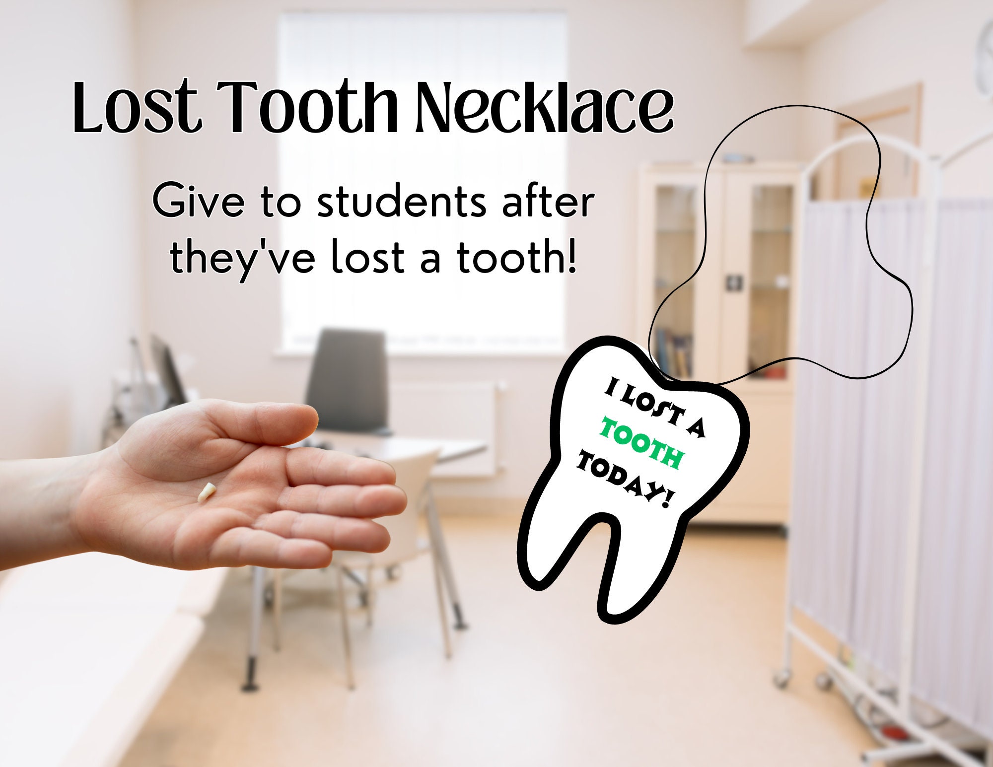 Lost Tooth Necklace, Printable, for School Nurses, Teachers ...