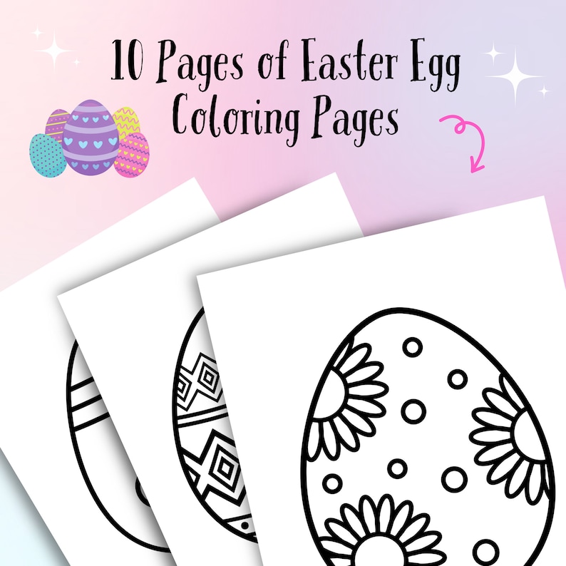 Easter Coloring Pages, 12 Pages Including Easter Egg Coloring Sheets ...