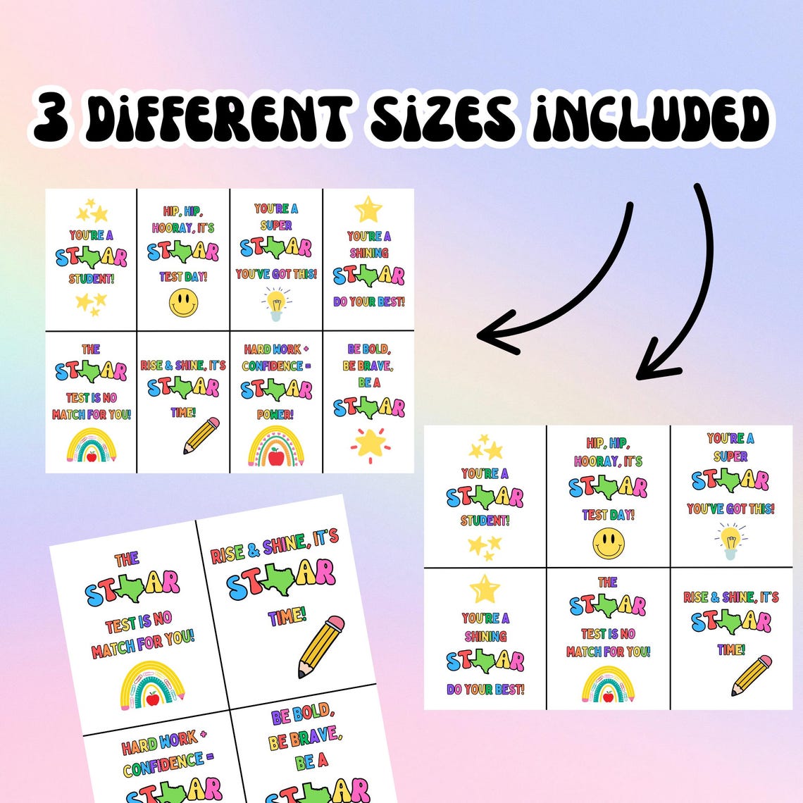 STAAR Testing Encouragement Notes, STAAR Testing Printable Snack Tags ...