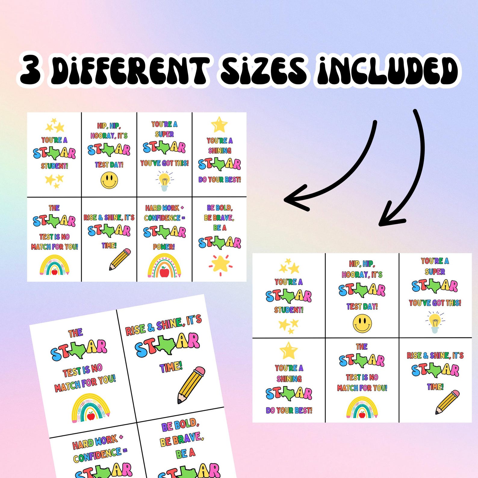 STAAR Testing Encouragement Notes, STAAR Testing Printable Snack Tags ...