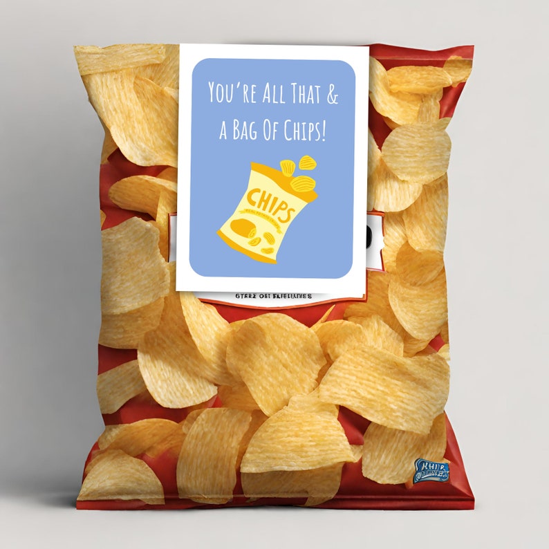 Bag of Chips Treat Tag, Teacher Appreciation Week, Staff Appreciation ...