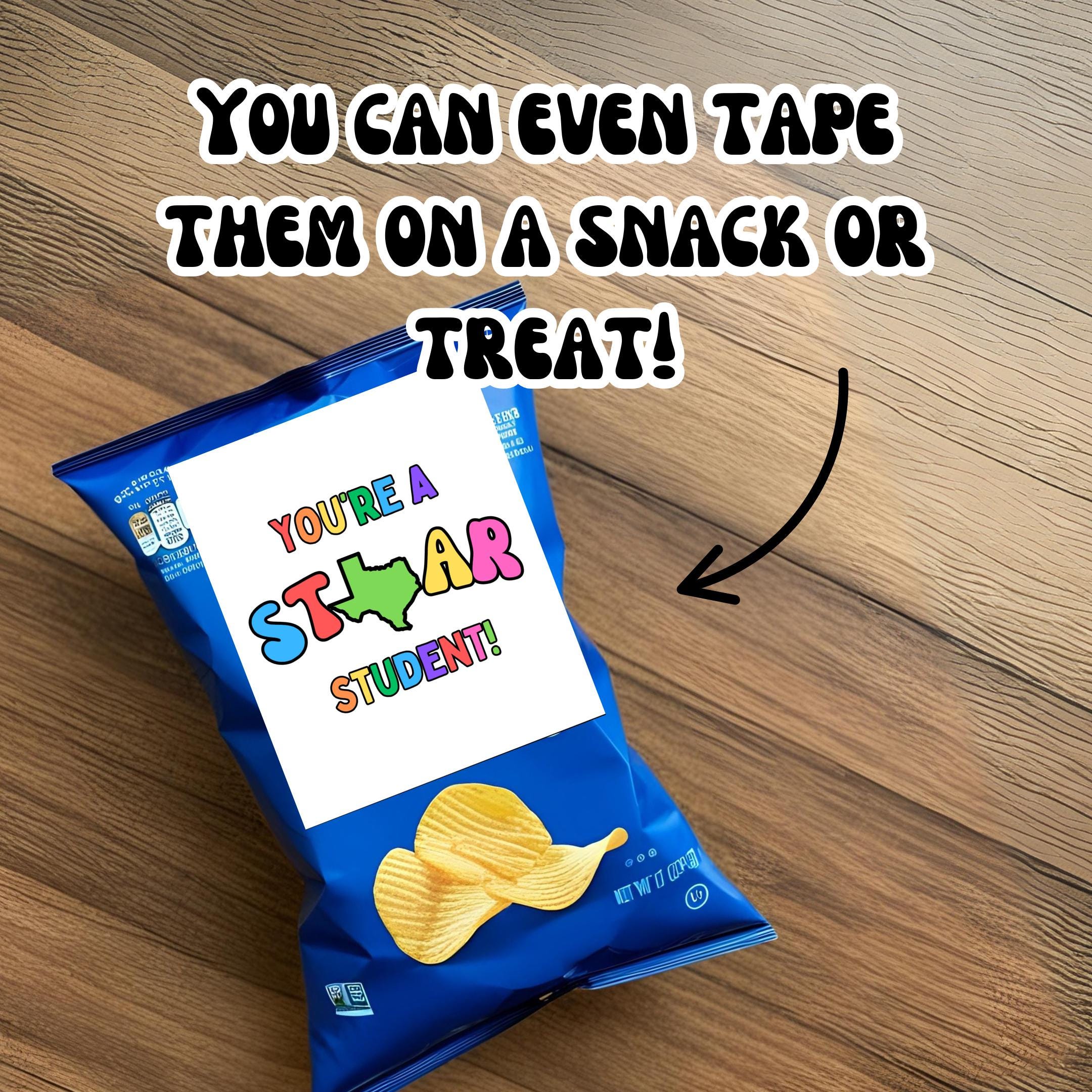 STAAR Testing Encouragement Notes, STAAR Testing Printable Snack Tags ...