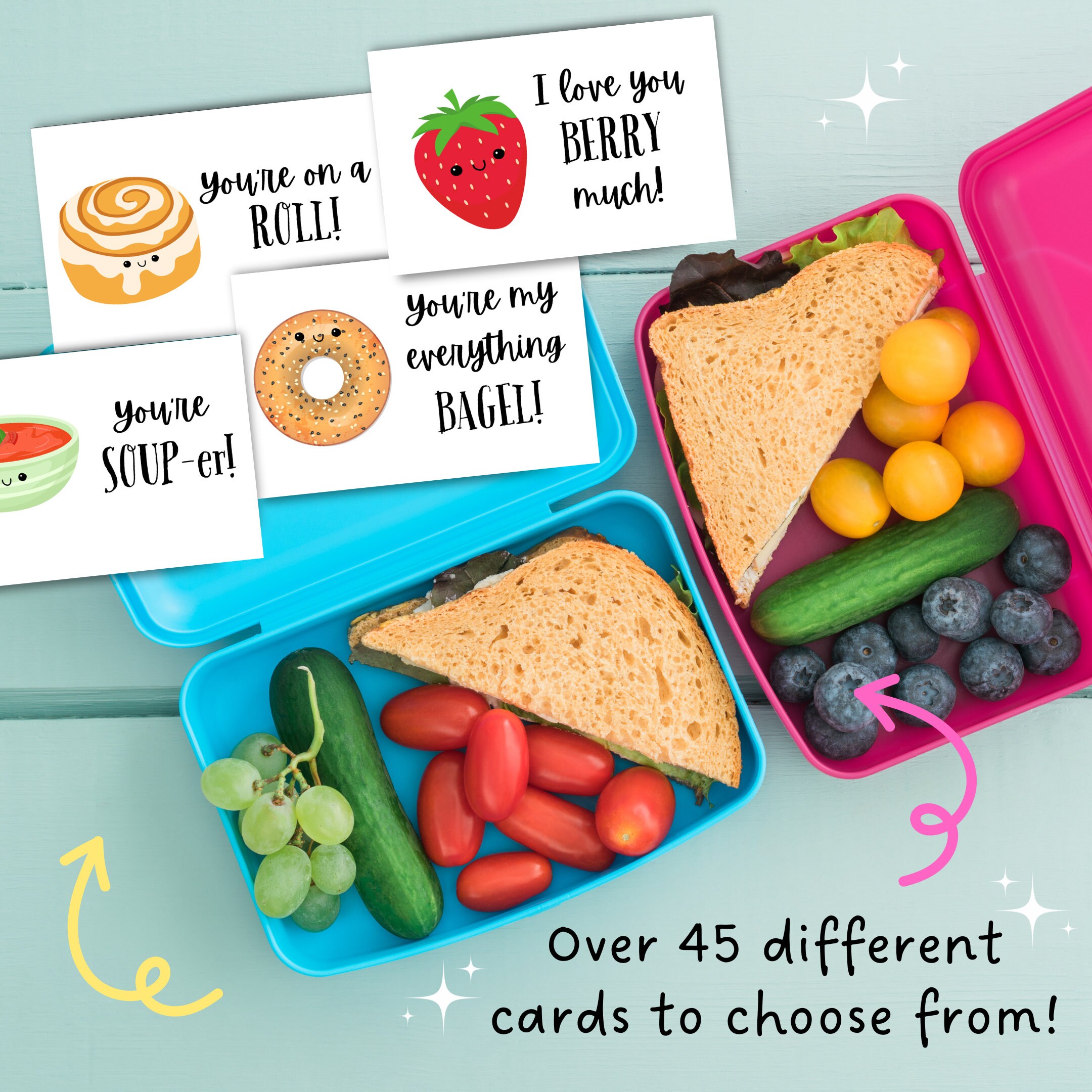 Lunch Box Notes, 45+ Lunch Bag Notes, Lunch Box Cards, Back to School ...