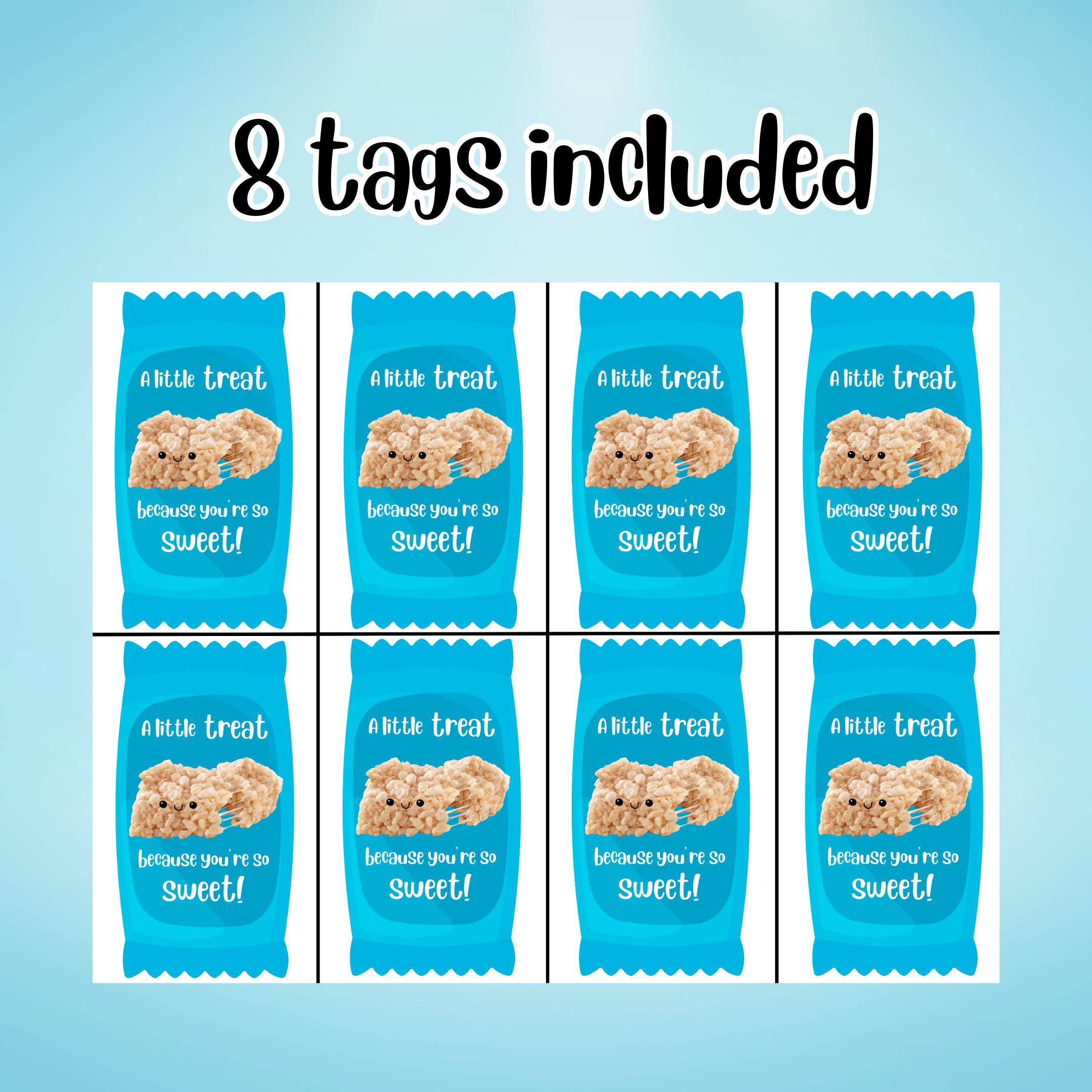 Teacher Appreciation Snack Tag, Treat Tag, Crispy Rice Treats, Thank ...