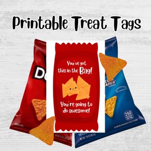 Testing Day Snack Tag, Classroom Treat Tag, Nacho Cheese Chips, Chip ...