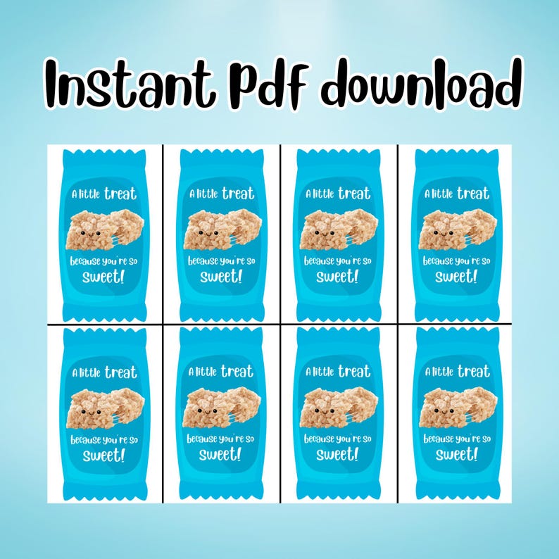 Teacher Appreciation Snack Tag, Treat Tag, Crispy Rice Treats, Thank ...