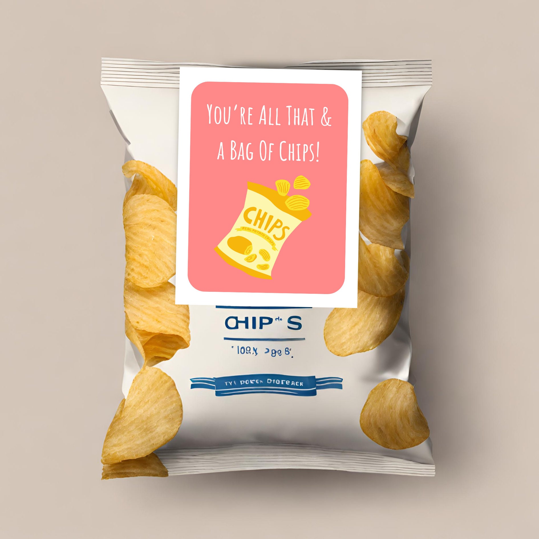 Bag of Chips Treat Tag, Teacher Appreciation Week, Staff Appreciation ...