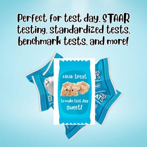 Testing Day Snack Tag, Classroom Treat Tag, Crispy Rice Treats, Good ...