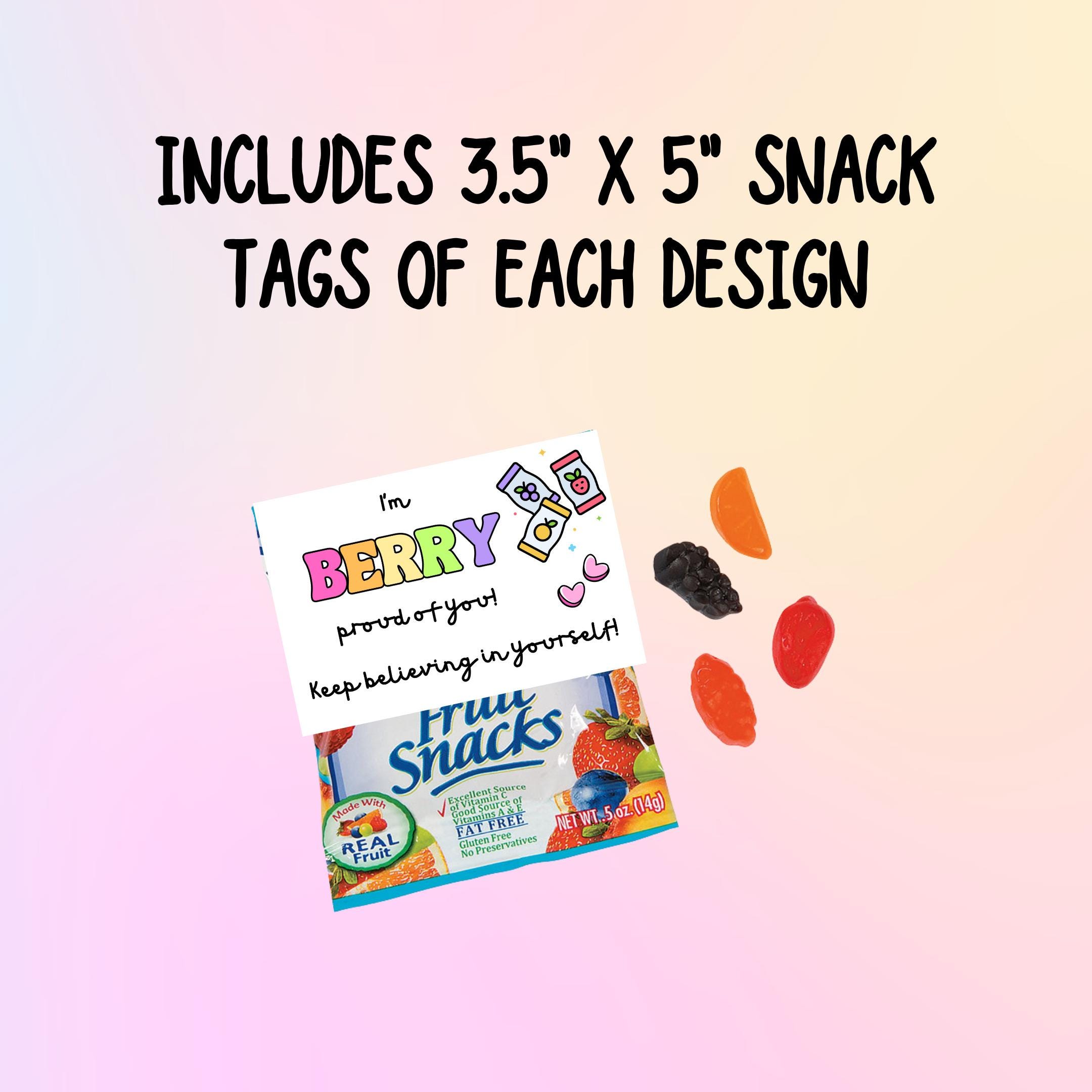 State Testing Snack Tags, Printable Snack Labels, Goody Bag Toppers for ...
