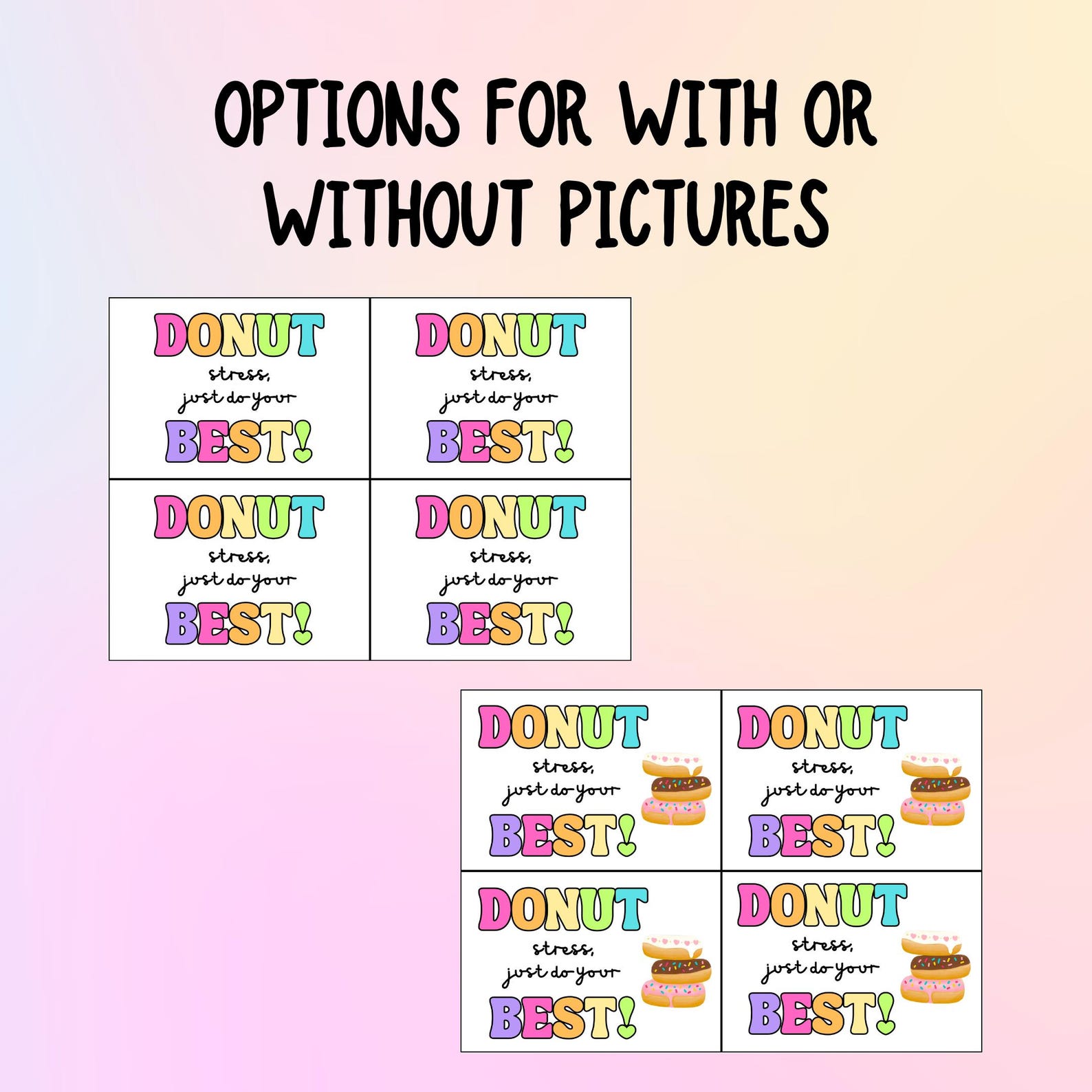 State Testing Snack Tags, Printable Snack Labels, Goody Bag Toppers for ...