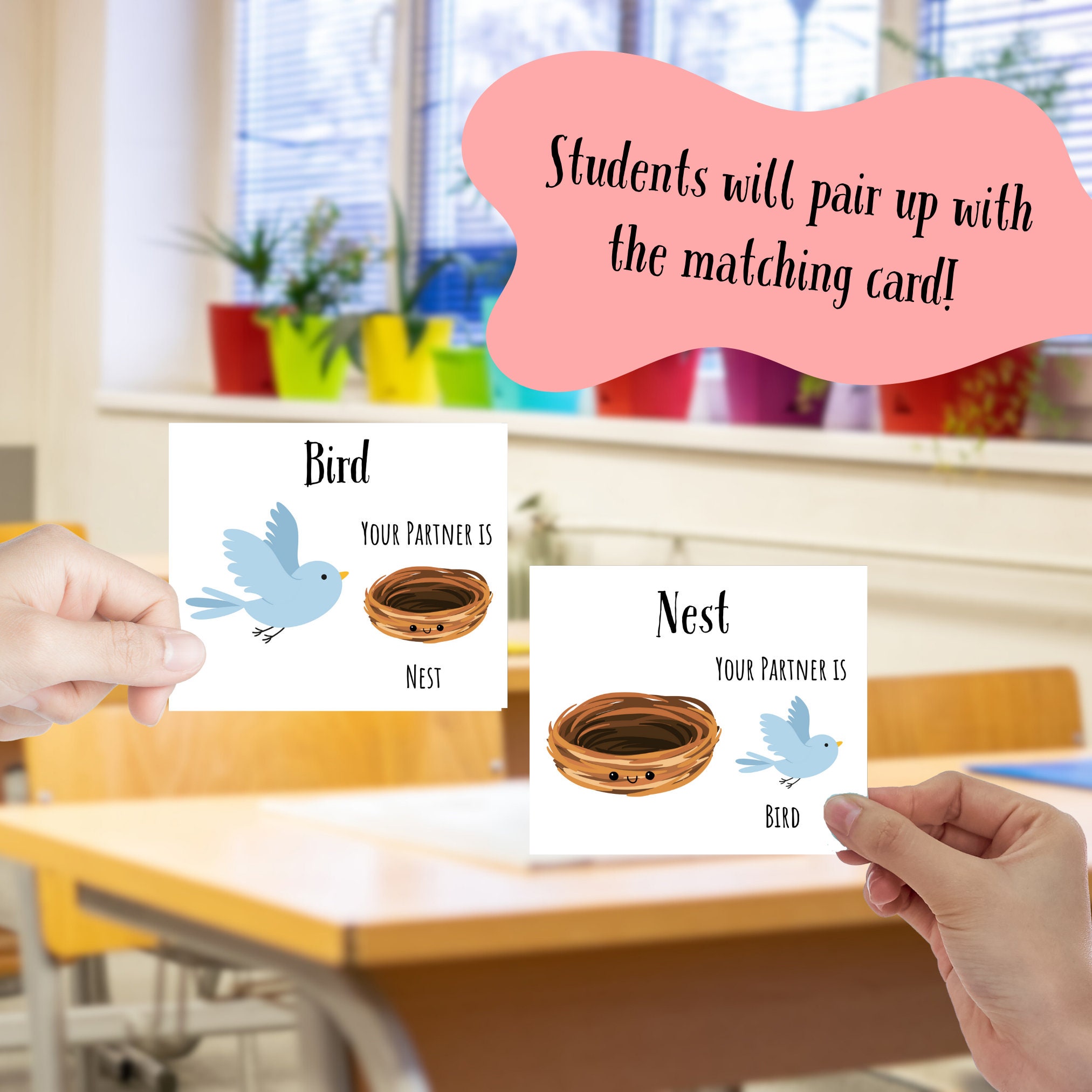 Spring Themed Partner Pairing Cards, Matching Cards, Spring Season ...