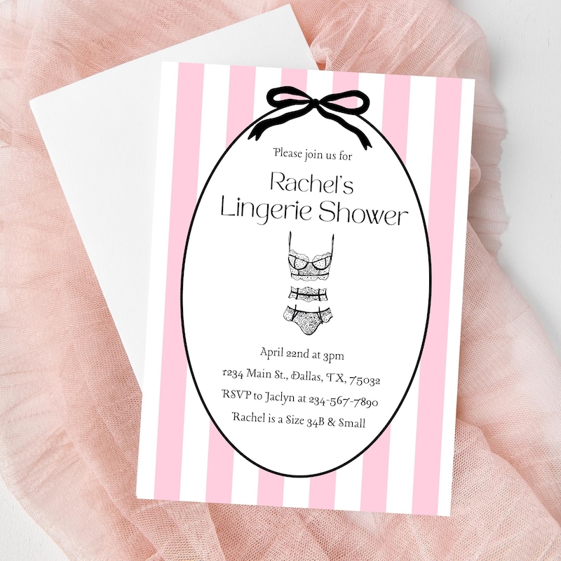 Pink Victoria Secret Invitation - Etsy