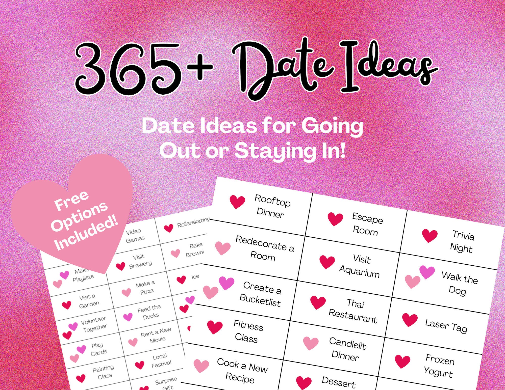 365+ Date Ideas, Year of Dates, Year of Date Nights, Going Out or ...