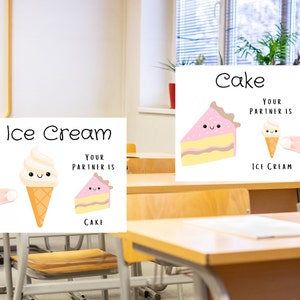 Partner Pairing Cards, Group Pairing and Matching Cards, for Classroom ...