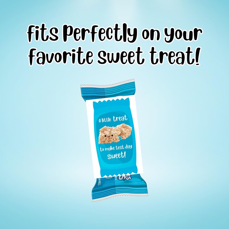 Testing Day Snack Tag, Classroom Treat Tag, Crispy Rice Treats, Good ...