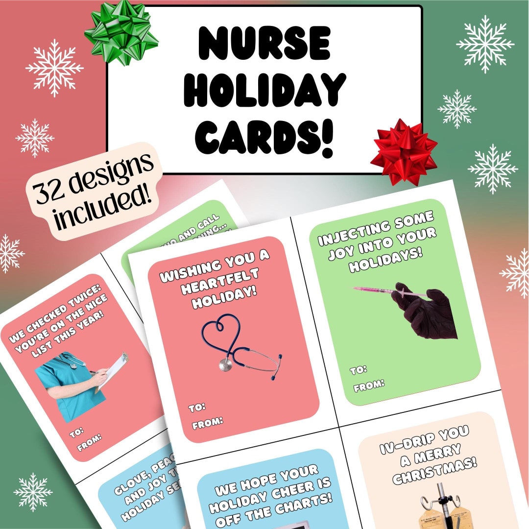 Funny Nurse Holiday Cards, Nurse Christmas Cards, Medical Humor, Nurse ...