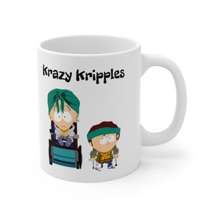 South Park Character Handmade Coffee Mug, krazy Kripples, Timmy Burch ...