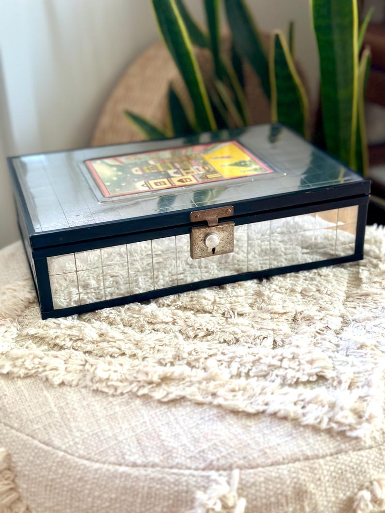 Vintage/antique Chromium Art Deco Chrome Plated Wooden Box With ...