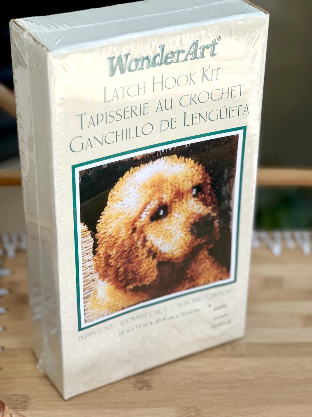 Vintage Wonderart Puppy Love Latch Hook Rug Kit, Yellow Labrador/golden ...