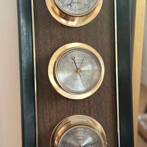 Vintage Weather Station Wall Hanging Springfield Thermometer Barometer ...