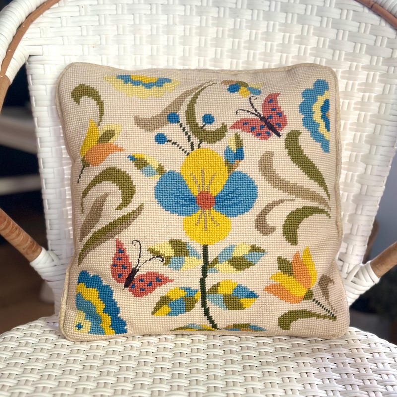 Needlepoint Pillows - Etsy