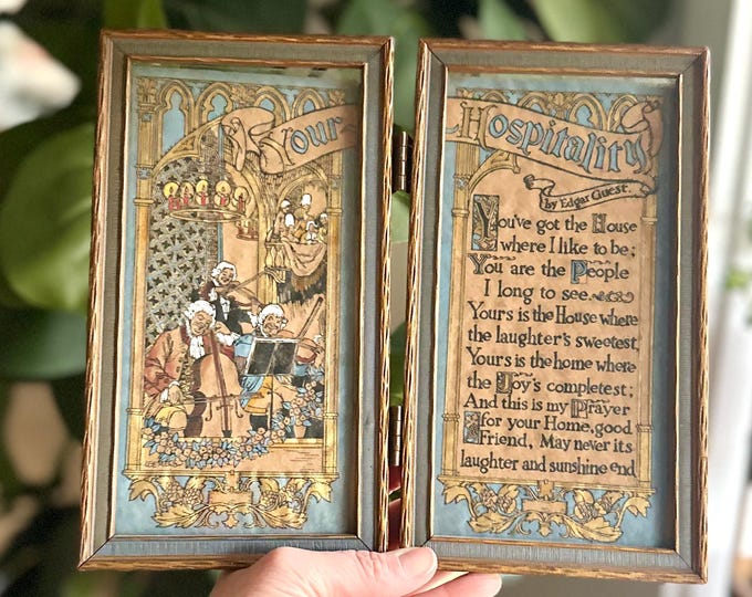 Antique BUZZA MOTTO Style Art Deco Art Nouveau Your Hospitality Edgar ...