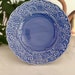 Rare Vintage Bordallo Pinheiro Flowers Paisley Leaves Blue Salad Plate ...