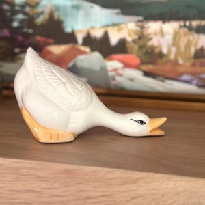 Vintage Ceramic Goose, Shelf Sitter, Ceramic Duck, Bookshelf Decor ...